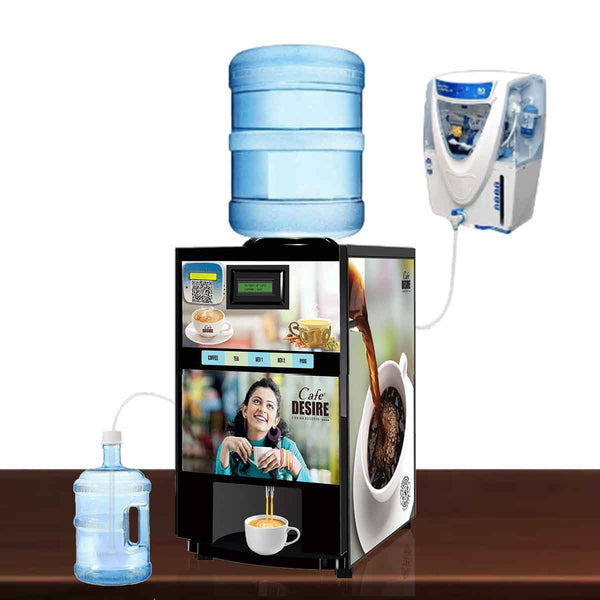 4-Lane UPI Coffee & Tea Machine with Multiple Water Inlet Options ...